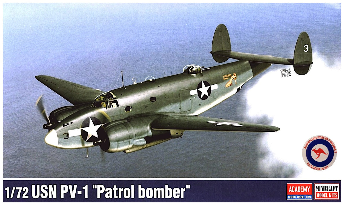 Academy 12587. USN PV-1 "Patrol Bomber", AUS decals. 1:72 Scale – Small ...