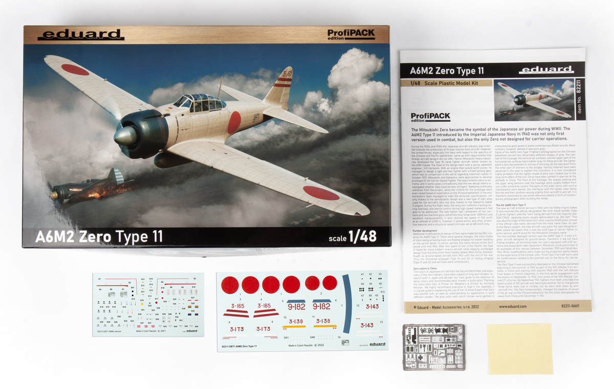 Eduard 82211, Mitsubishi A6M2 Zero Type 11, ProfiPACK Edition. 1:48 Sc ...
