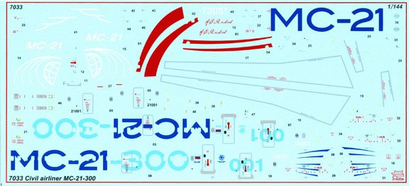 Zvezda ZV7033, Irkut MC-21-300 - Russian Civil Airliner, 1:144 Scale ...